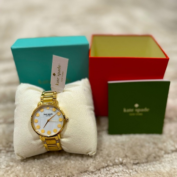 kate spade | Accessories | Kate Spade Gramercy White Dial Gold Tone ...